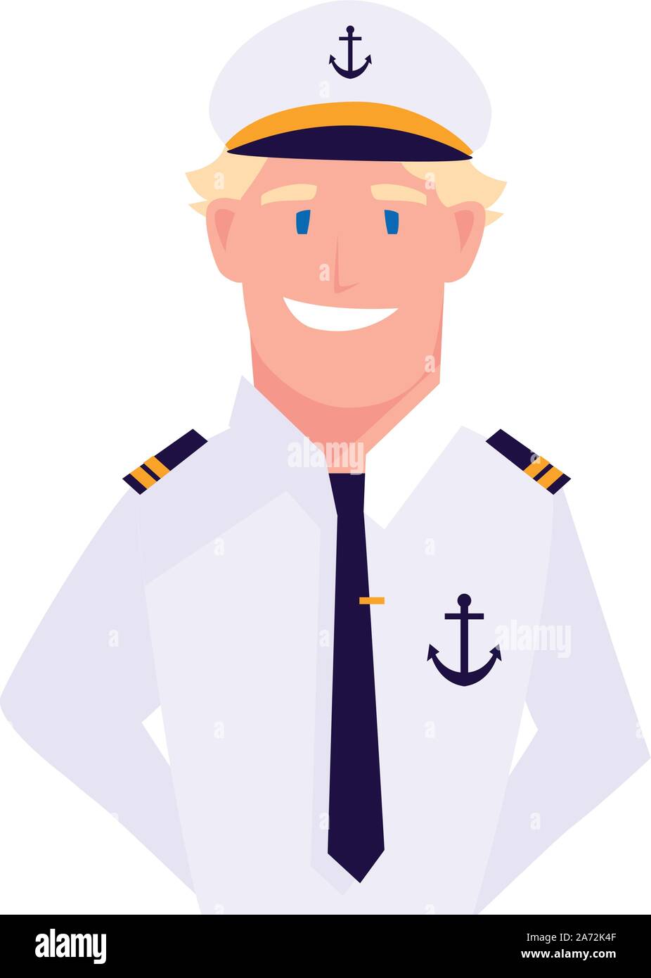 captain person design, Worker professional working occupation job ...