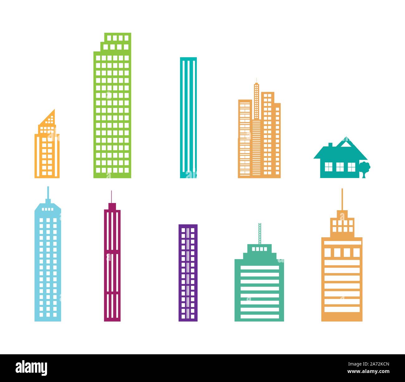Skyscraper facades Stock Vector Images - Alamy