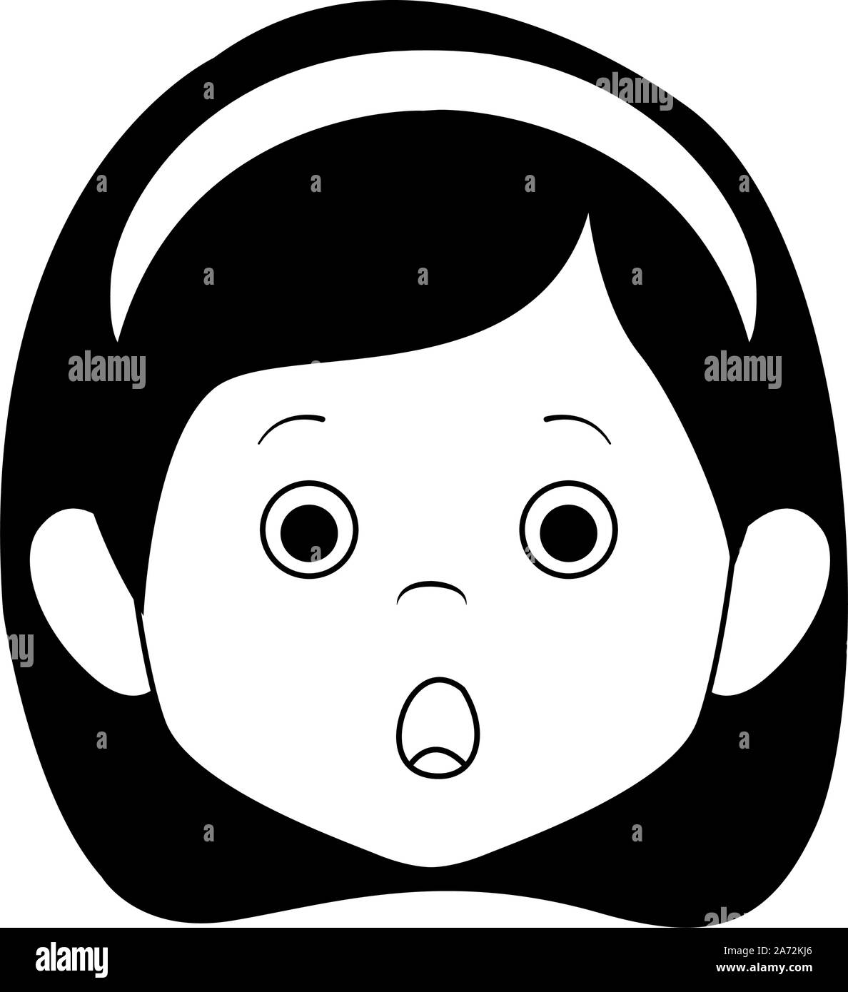 cartoon surprised girl icon Stock Vector Image & Art - Alamy