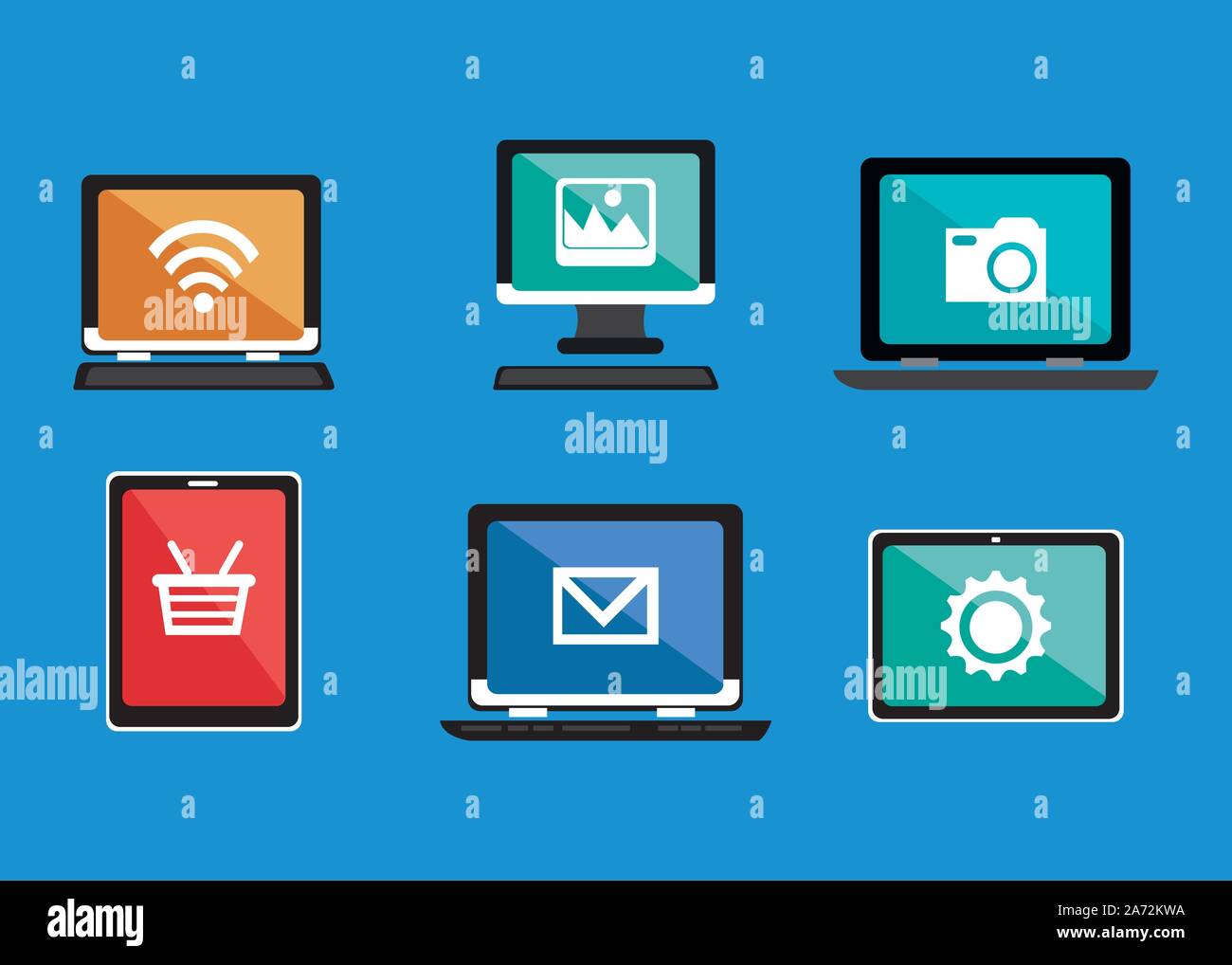 Bundle shopping set icons Stock Vector Images - Alamy