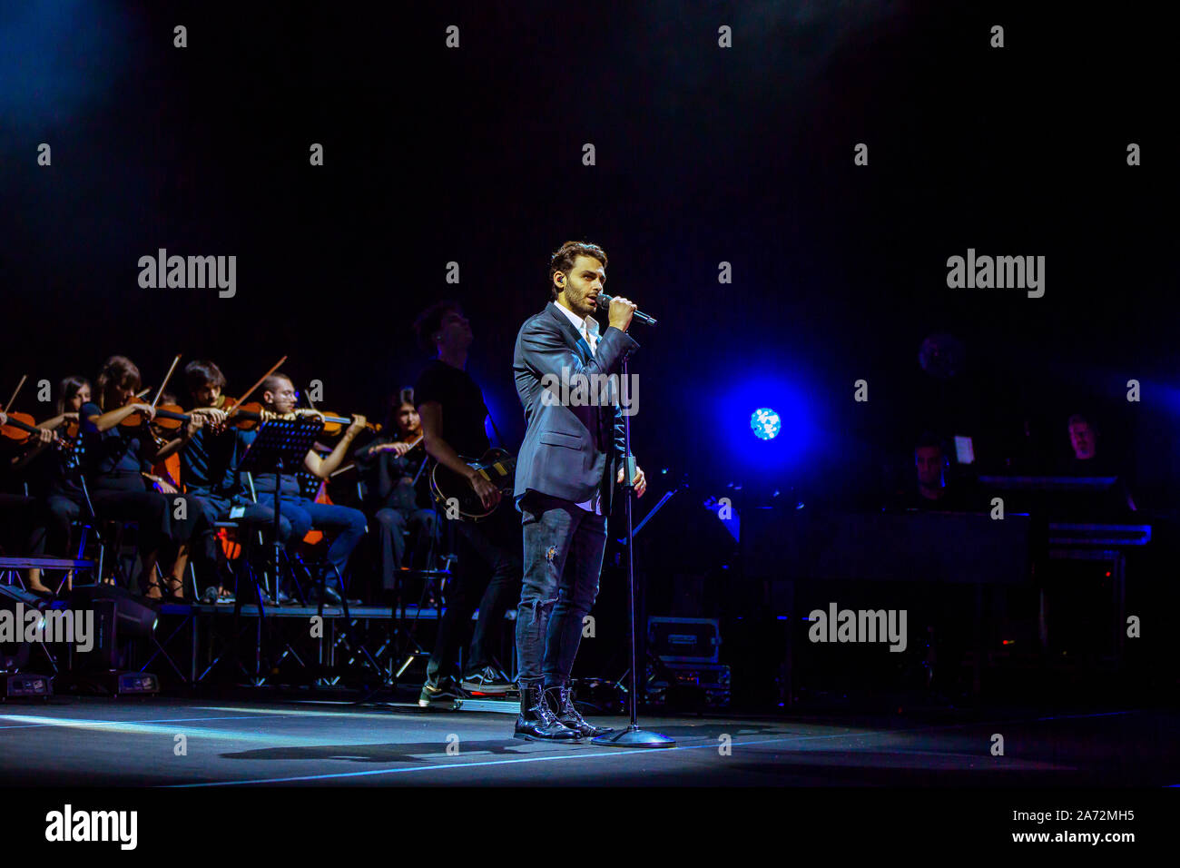 Bologna, Italy. 28th Oct, 2019. Alberto Urso, multi-instrumentalist ...