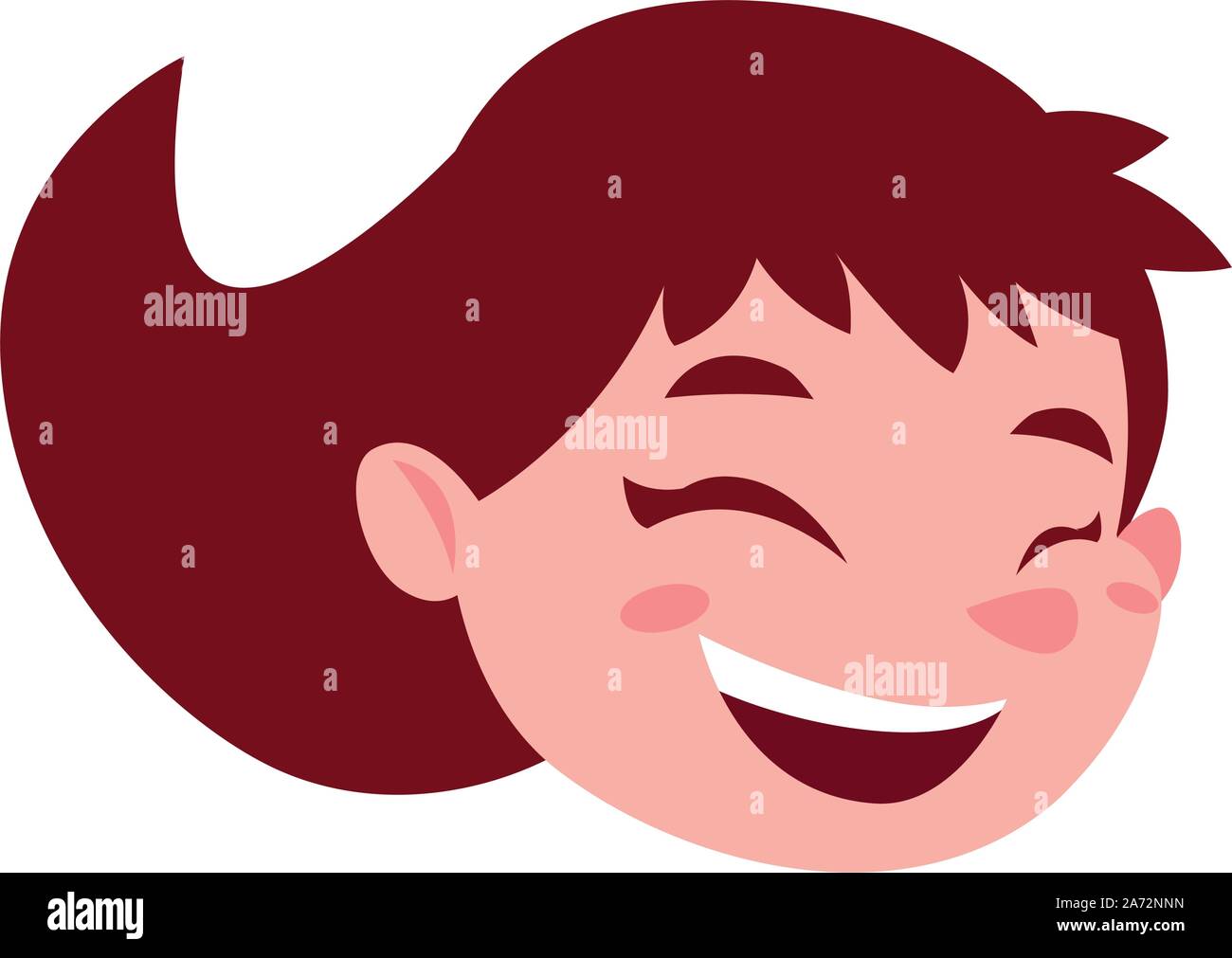 Girl cartoon head design, Kid childhood little people lifestyle and ...