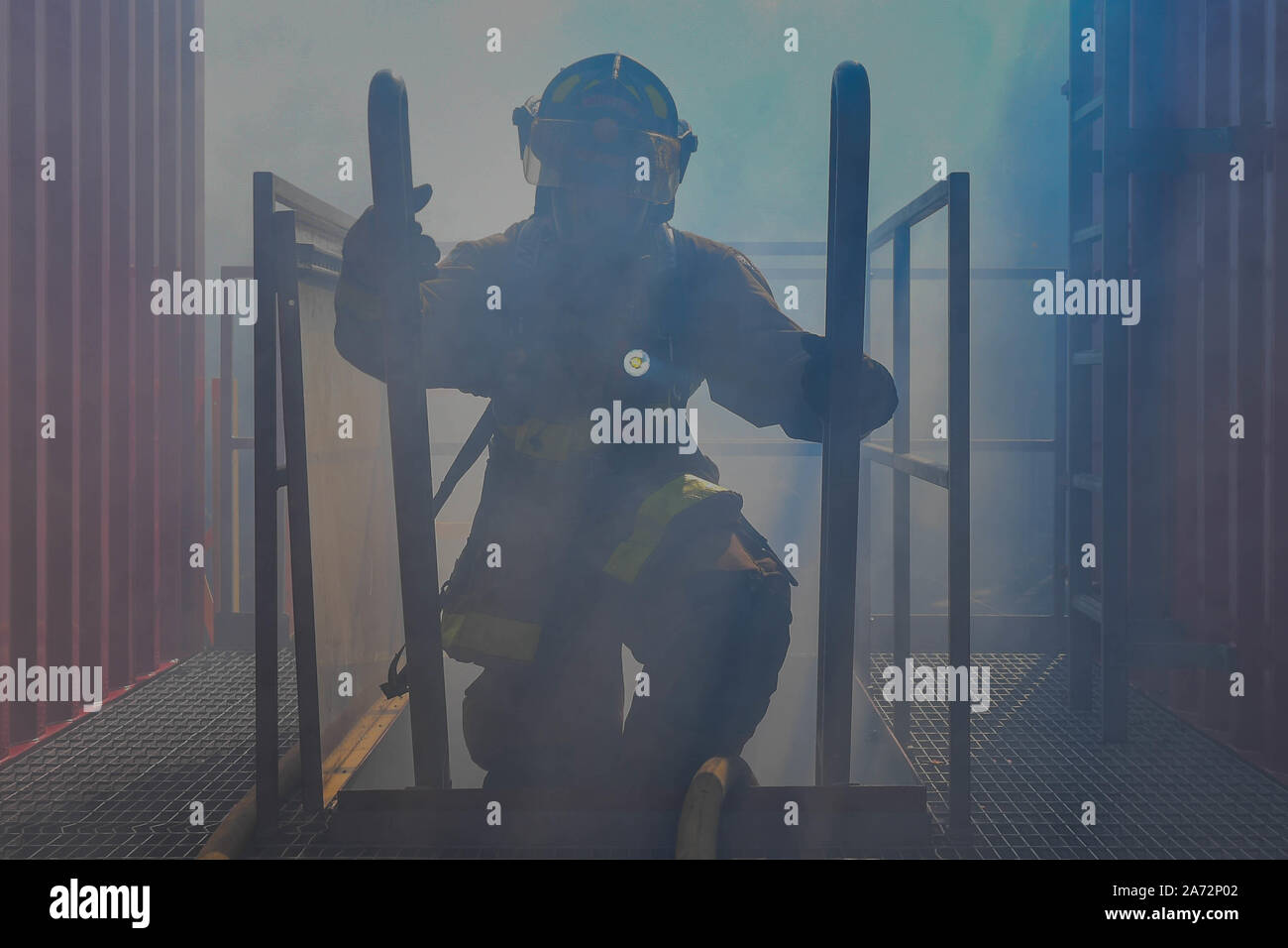 Firefighters training school ladder hi-res stock photography and images ...