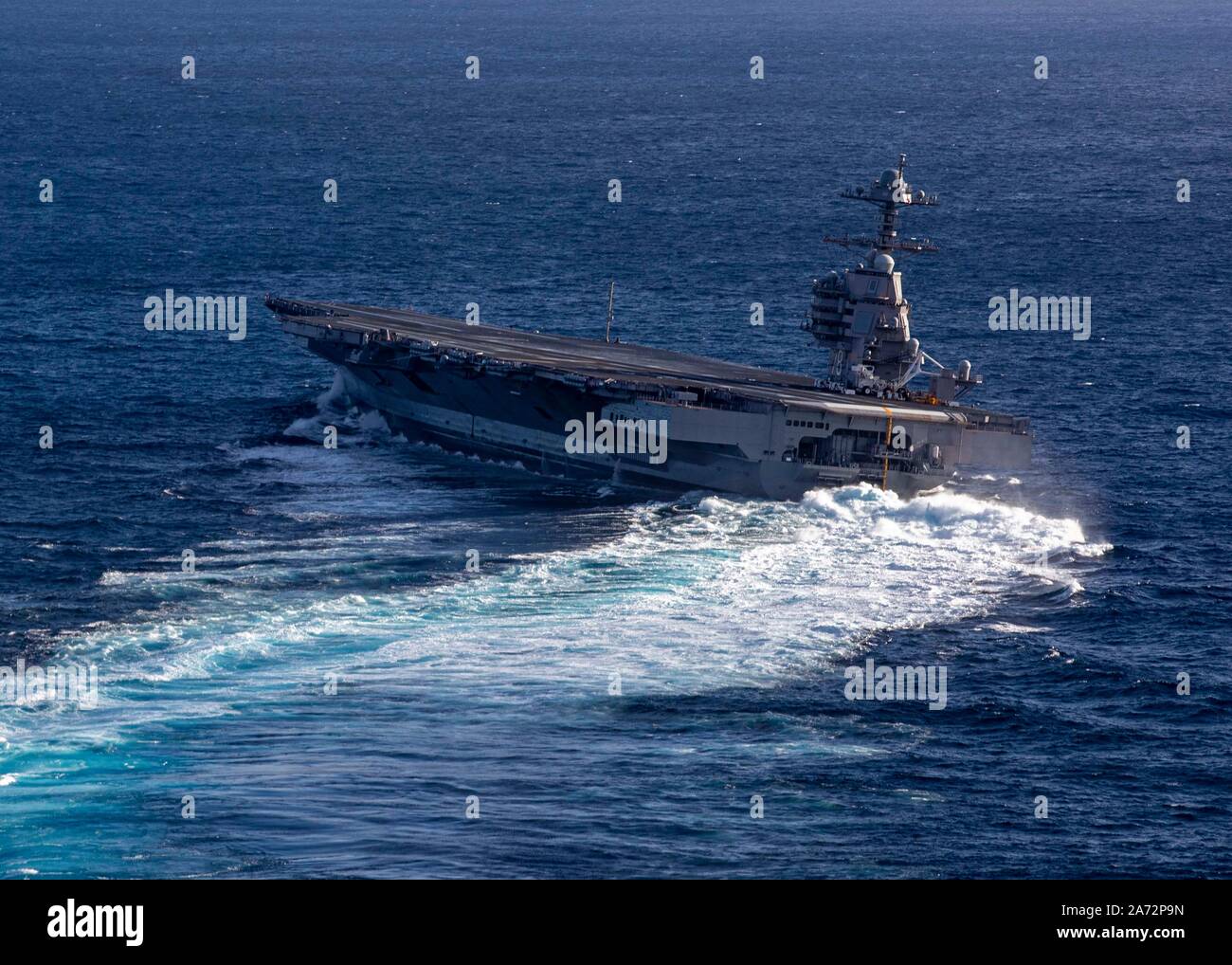 ATLANTIC OCEAN (Oct. 29, 2019) USS Gerald R. Ford (CVN 78) conducts ...