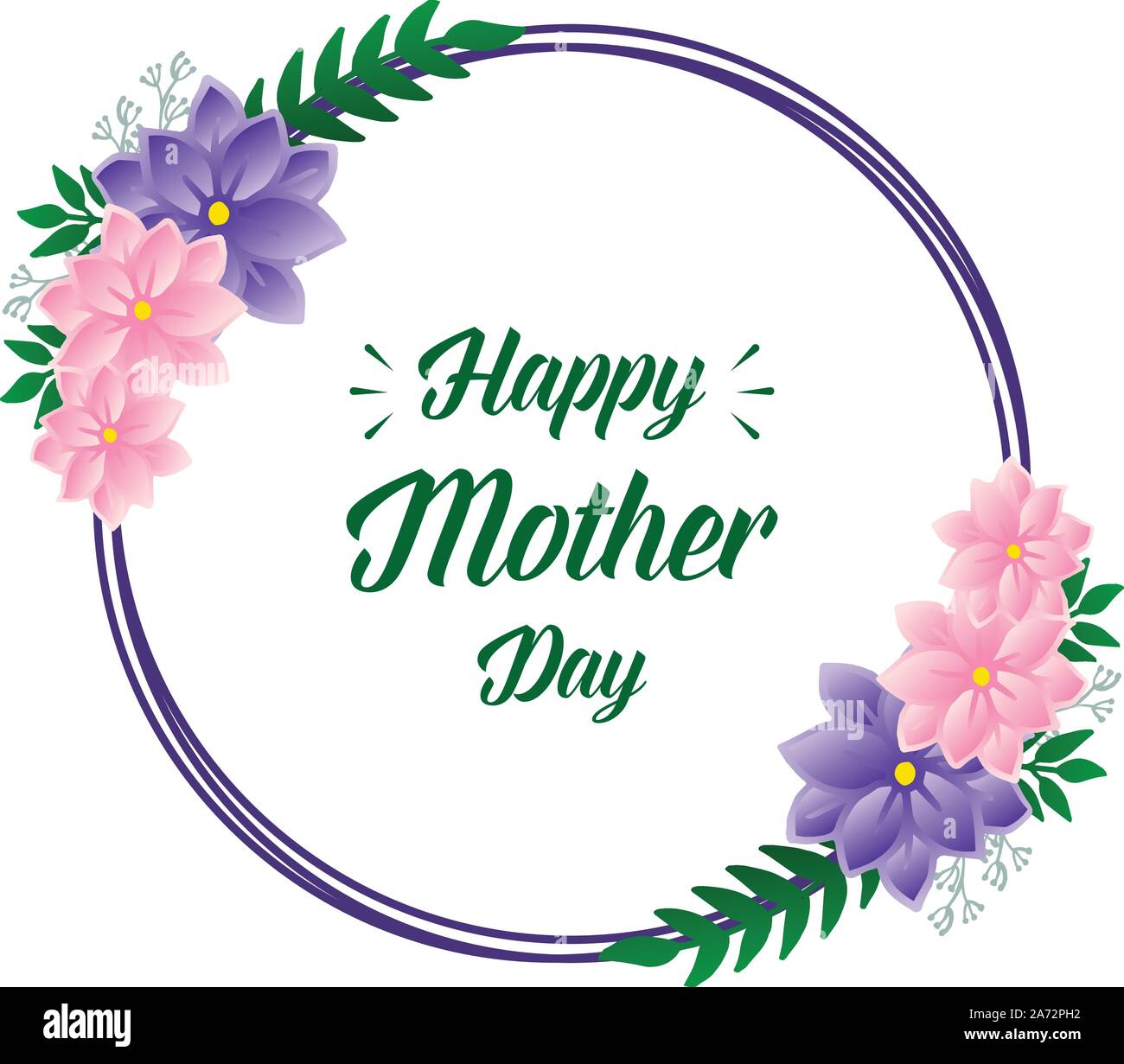 Decoration Of Colorful Flower Frame For Text Celebration Of Happy