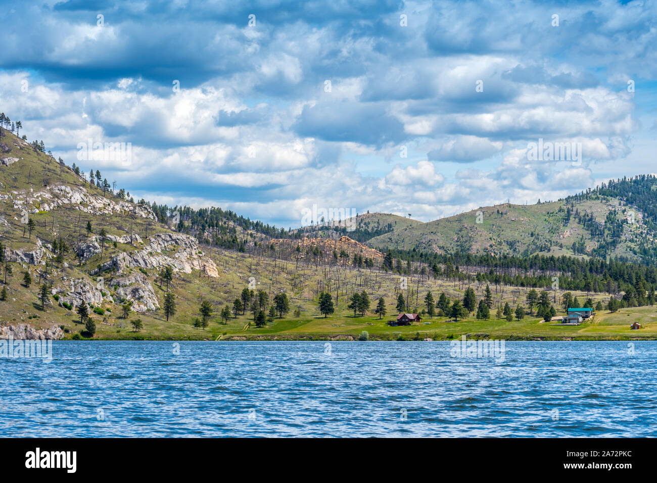 An overlooking landscape of Gates of the Mountain in Helena National ...