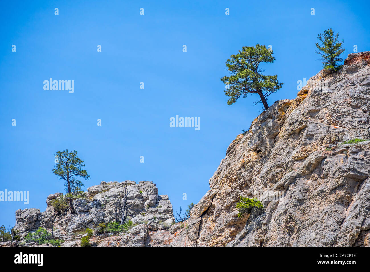 An overlooking landscape of Gates of the Mountain in Helena National ...