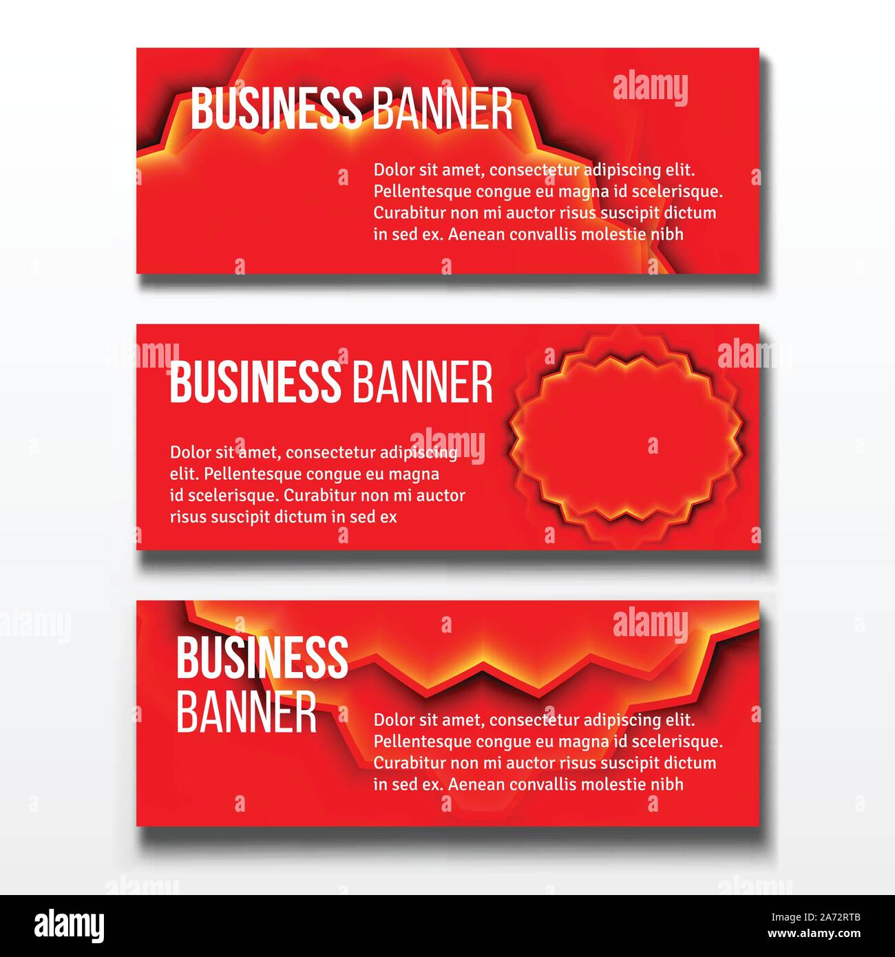 Set of three business banners Stock Vector Image & Art - Alamy