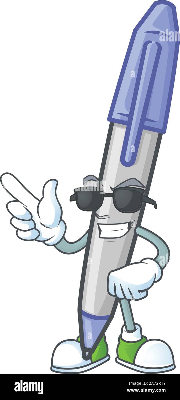 Super cool blue ballpoint isolated on white background Stock Vector ...
