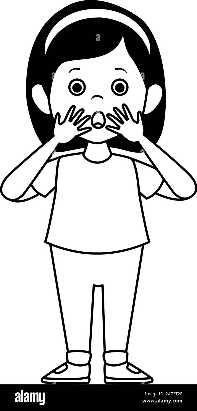 cartoon surprised girl icon Stock Vector Image & Art - Alamy