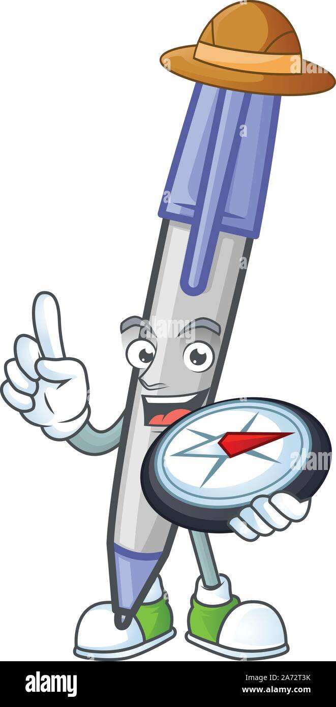 Explorer blue ballpoint in the character shape Stock Vector Image & Art ...
