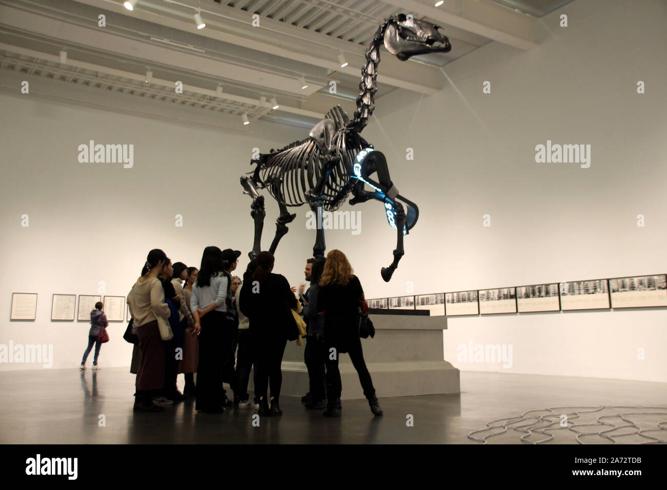 New York, USA. 29th Oct, 2019. The work "Gift Horse" by the Cologne ...