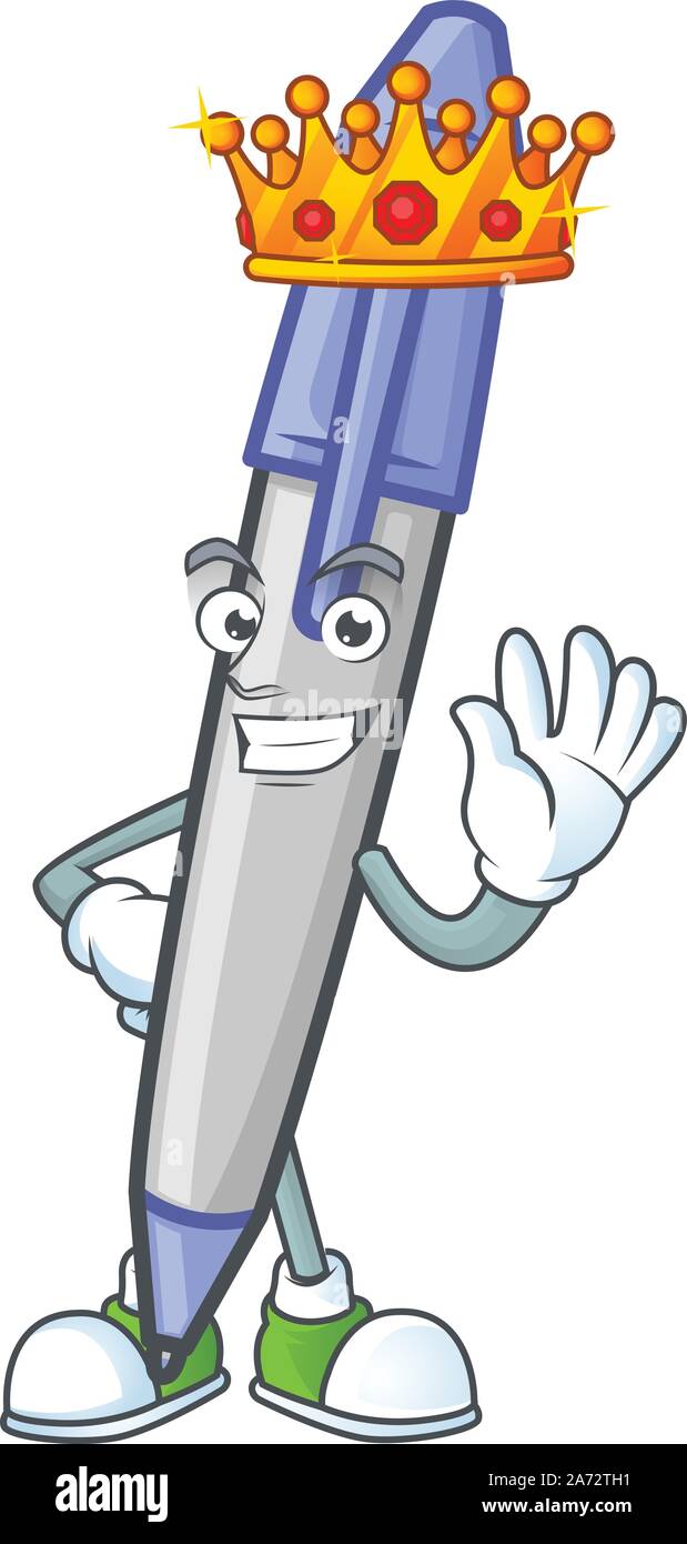 King blue ballpoint for the notes writing Stock Vector Image & Art - Alamy