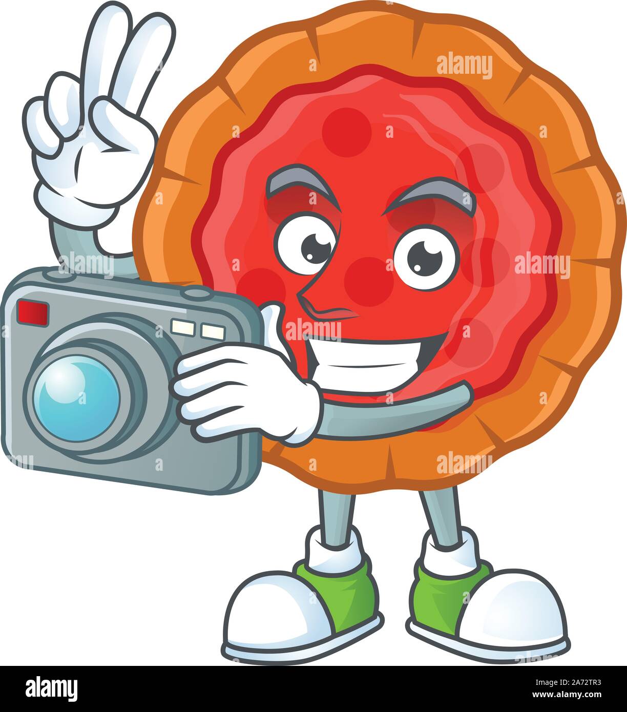 Photographer fresh cherry pie in the character Stock Vector Image & Art ...