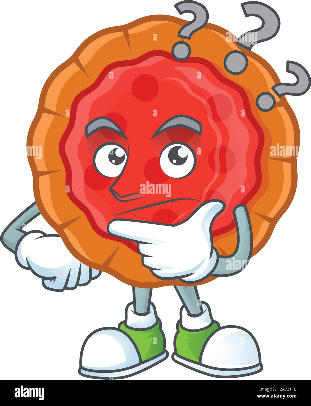 Thinking fresh cherry pie in the character Stock Vector Image & Art - Alamy