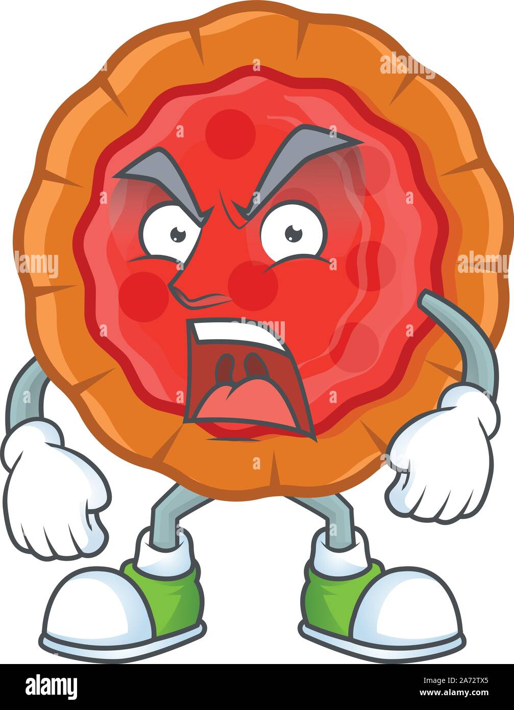 Angry fresh cherry pie in the character Stock Vector Image & Art - Alamy