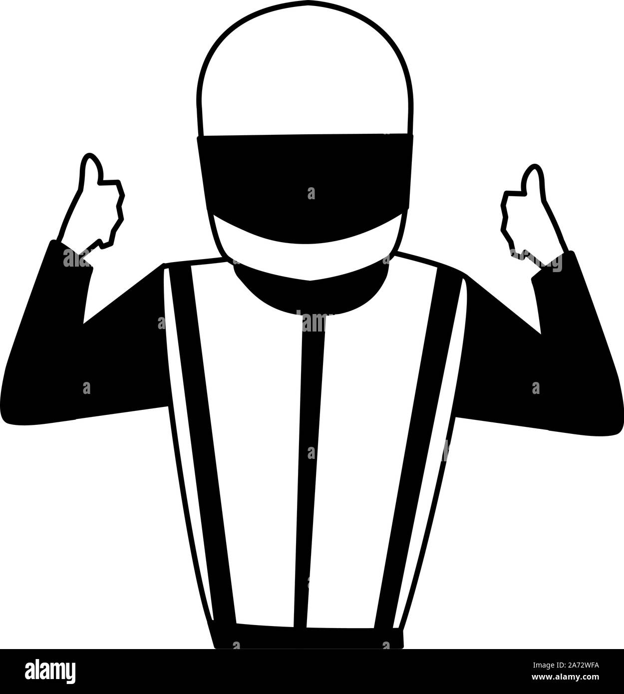 Motorcycle driver person design, Worker professional working occupation ...
