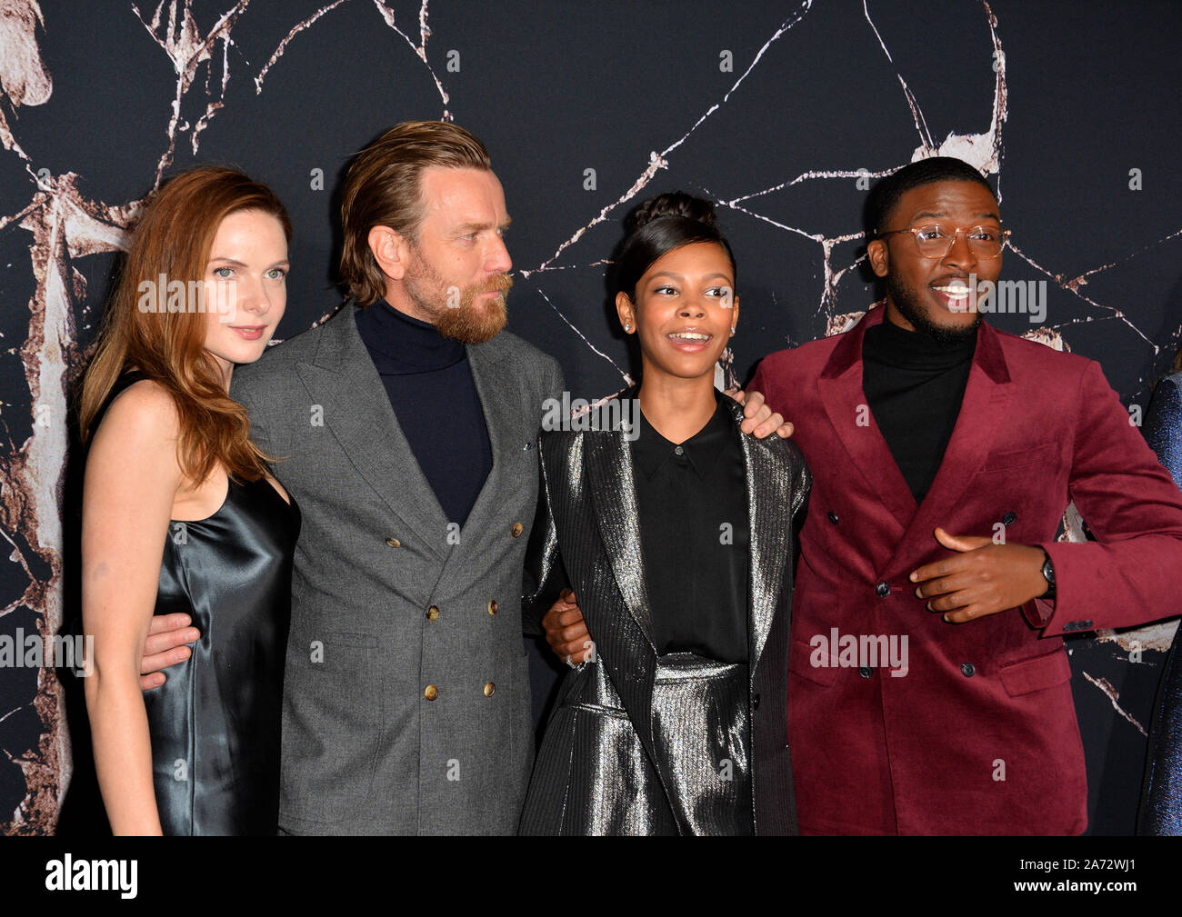 LOS ANGELES, USA. October 29, 2019: Rebecca Ferguson, Ewan McGregor ...