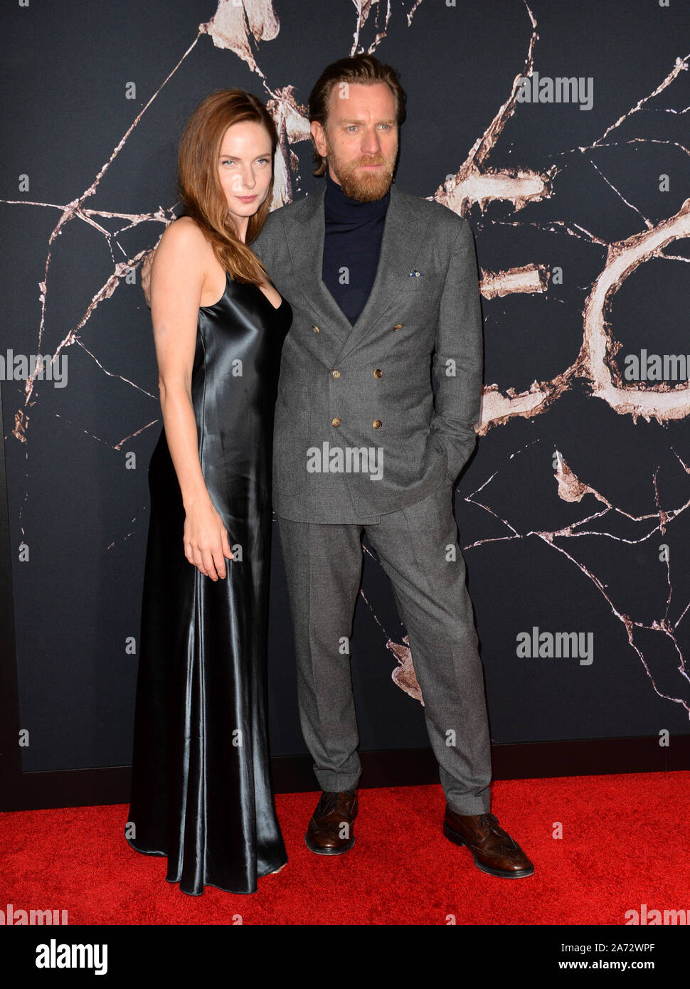 LOS ANGELES, USA. October 29, 2019: Rebecca Ferguson & Ewan McGregor at ...