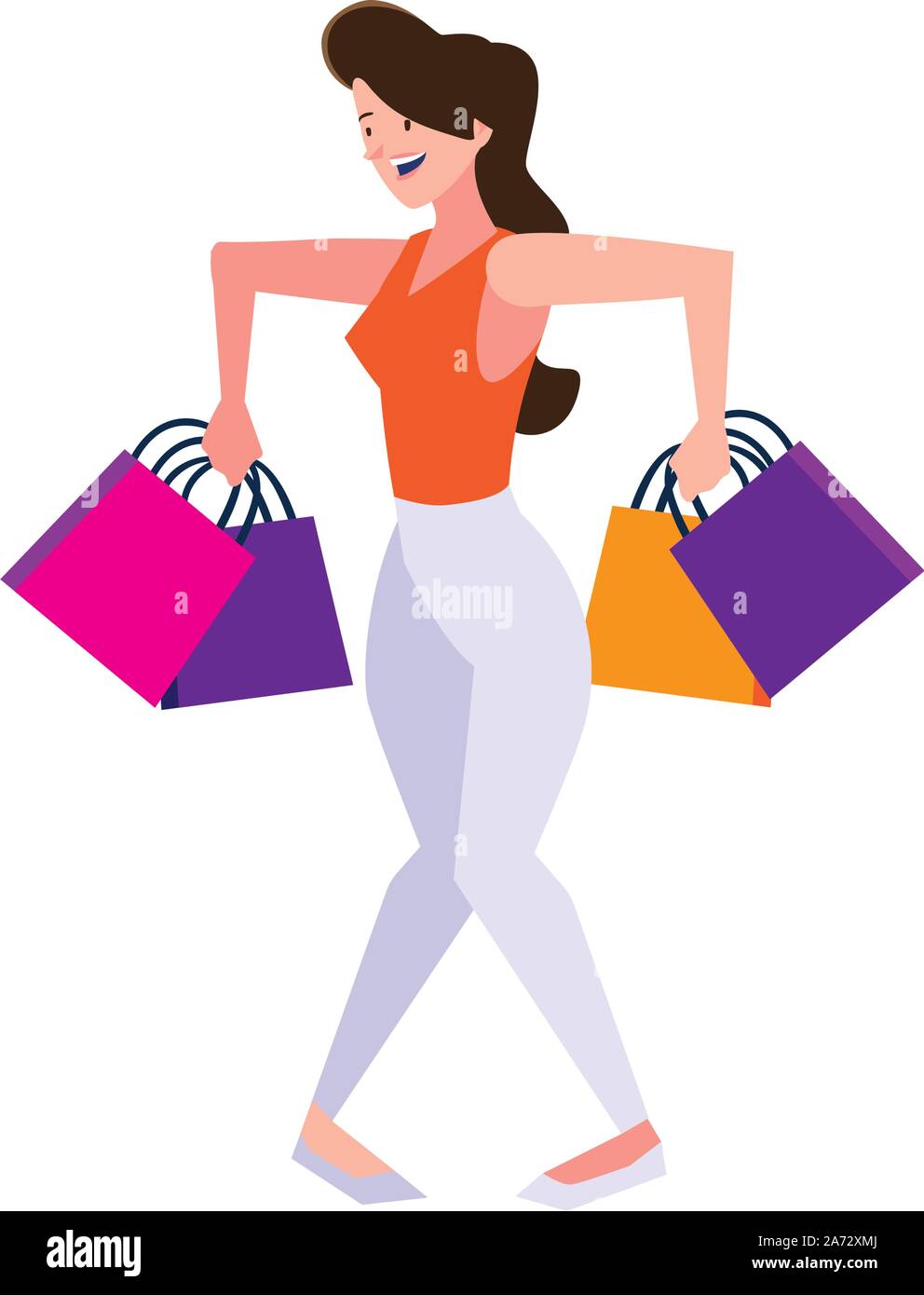 avatar woman shopping design, Commerce market store retail paying and ...