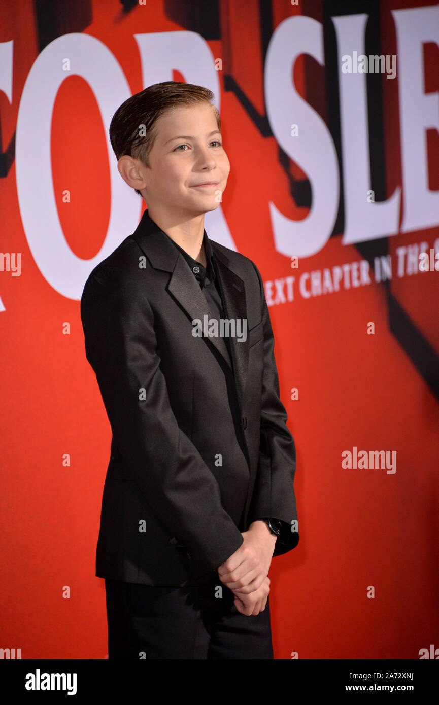 LOS ANGELES, USA. October 29, 2019: Jacob Tremblay at the US premiere ...