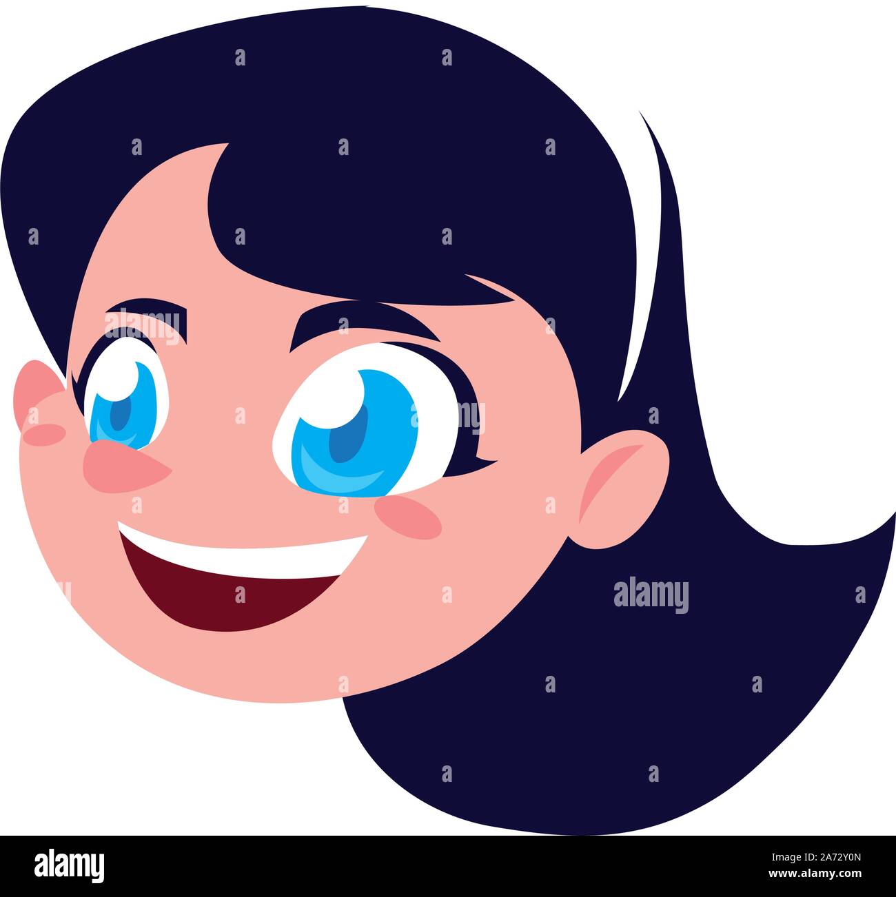 Girl cartoon head design, Kid childhood little people lifestyle and ...