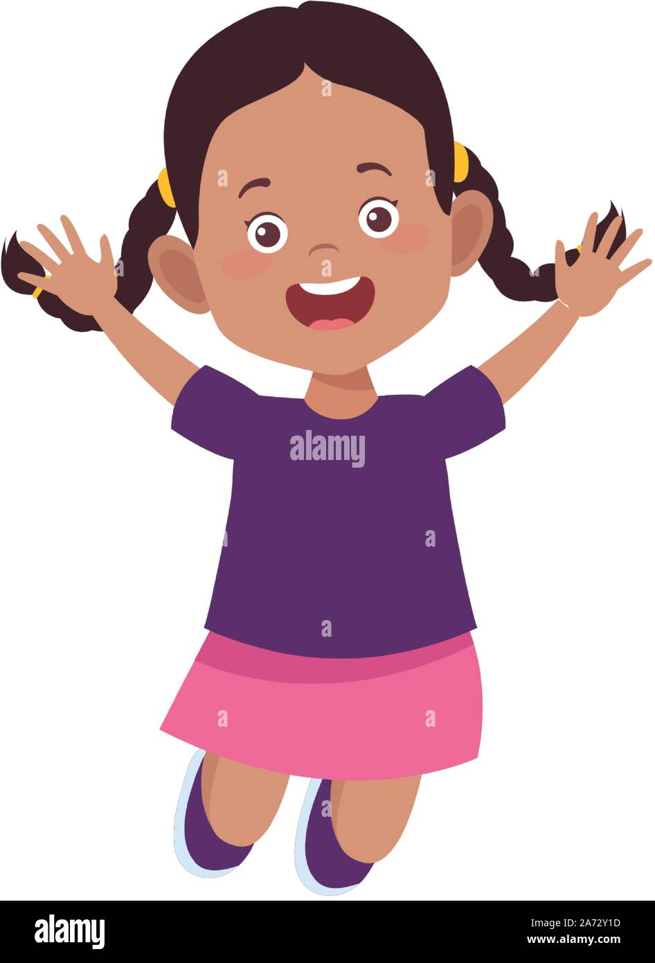 happy girl jumping icon, flat design Stock Vector Image & Art - Alamy