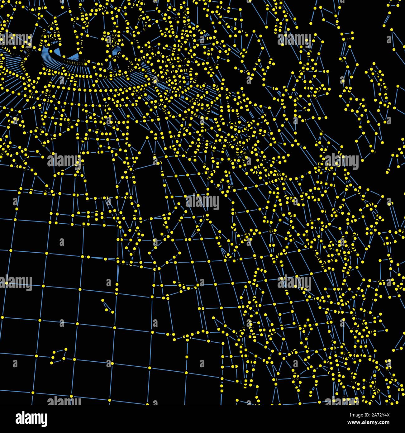 Exploded grid made of connected dots Stock Vector Image & Art - Alamy