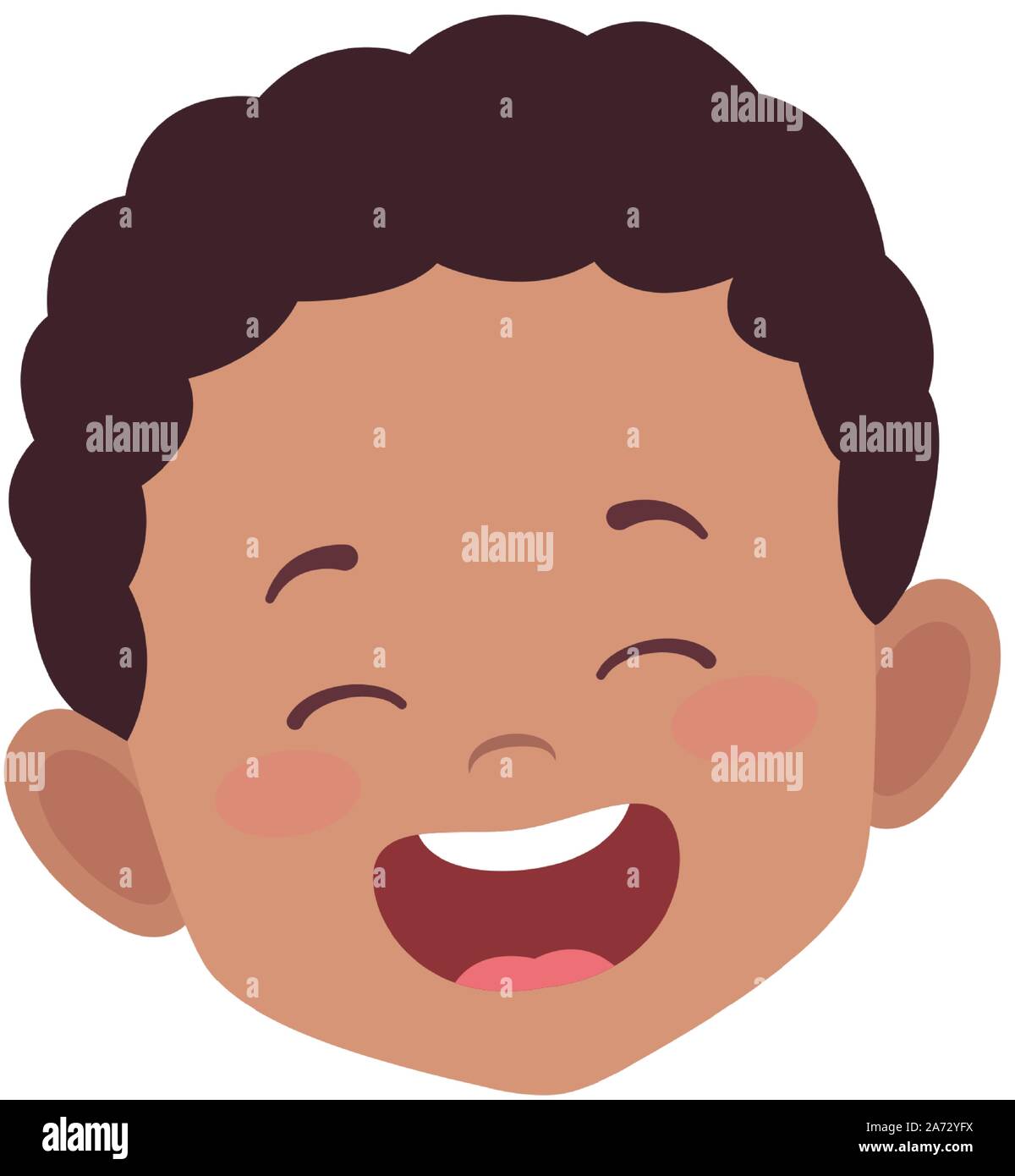 cartoon boy laughing icon, flat design Stock Vector Image & Art - Alamy