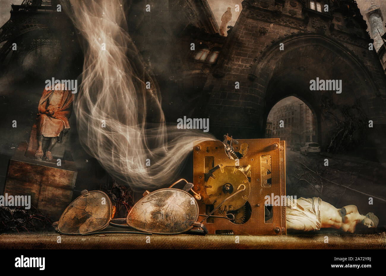 Surrealistic collage "Dreams Stock Photo - Alamy