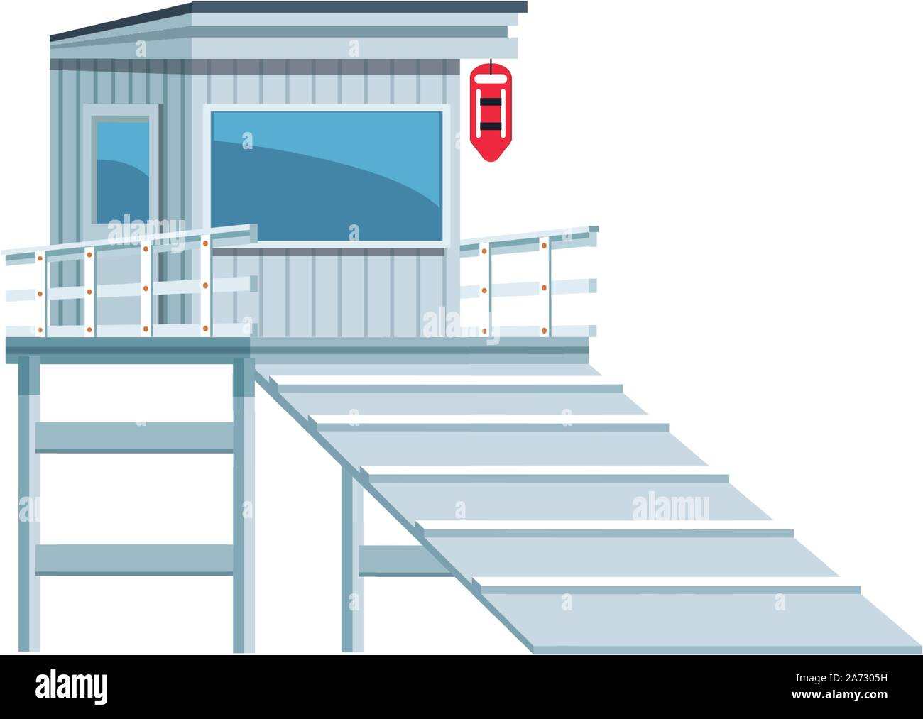 beach lifeguard tower icon, flat design Stock Vector Image & Art - Alamy