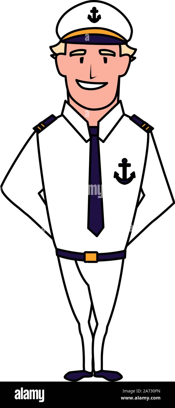 captain person design, Worker professional working occupation job ...