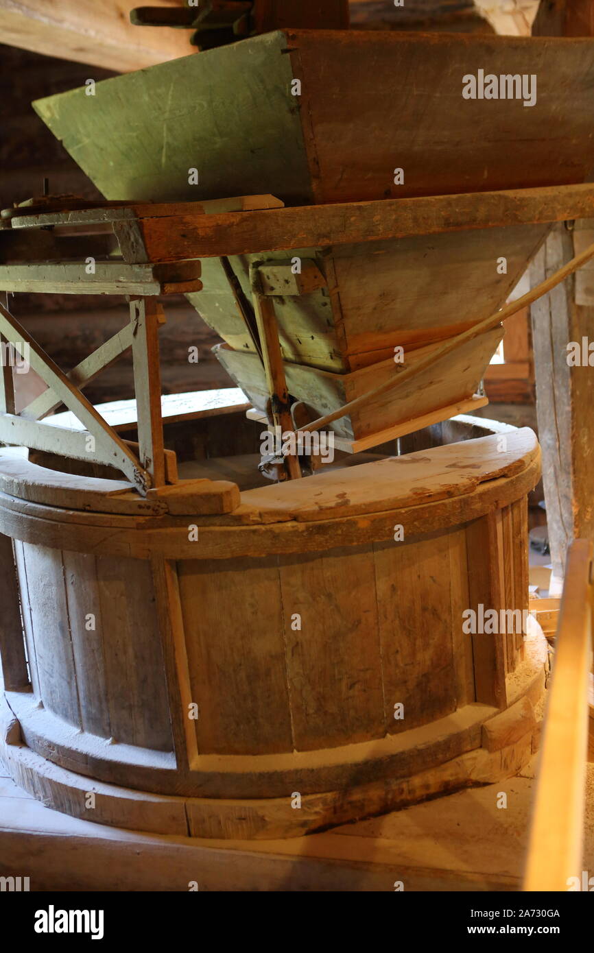 Water mill inside Stock Photo - Alamy
