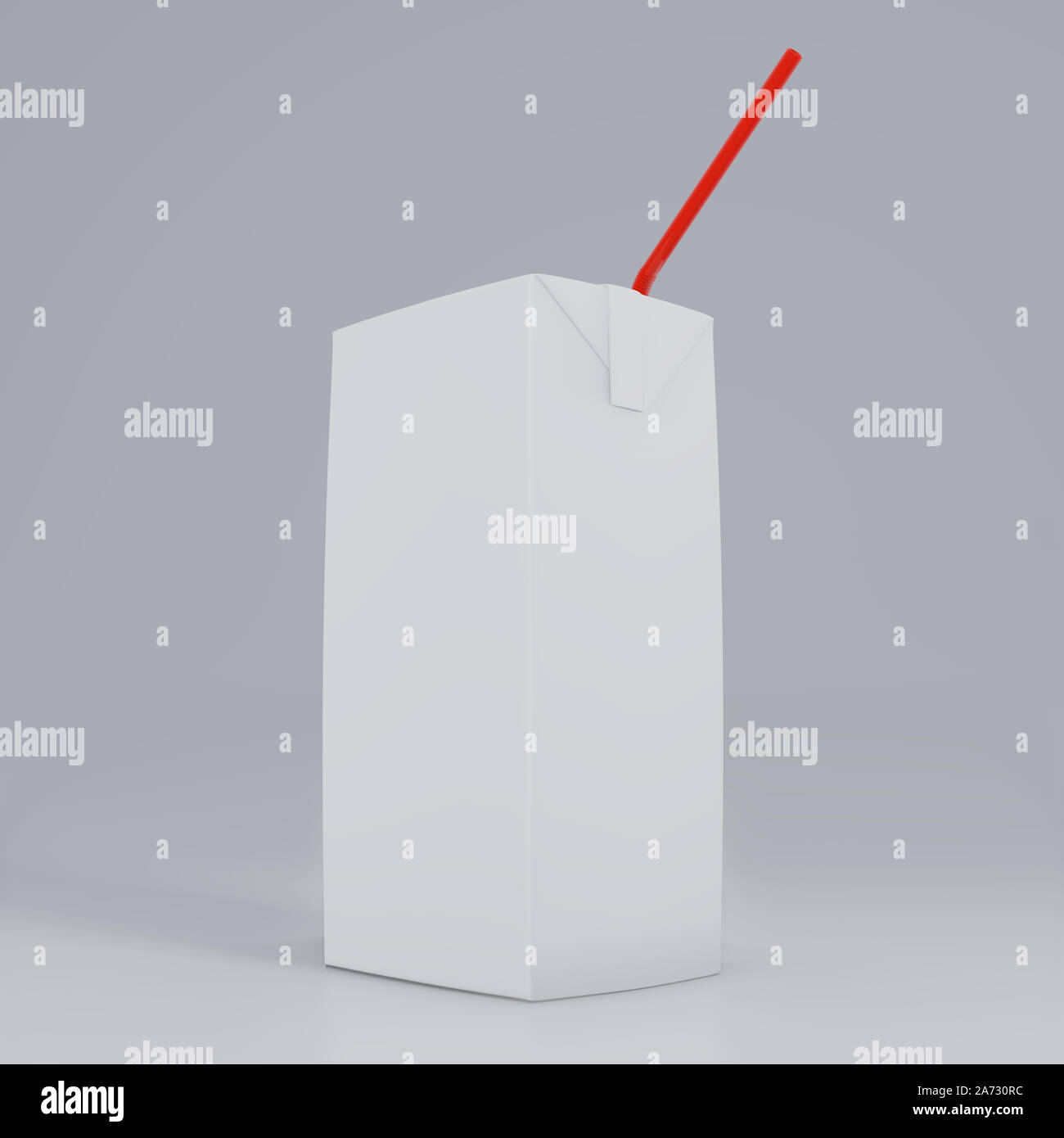 Blank juice boxes. Retail package mockup. 3d rendering Stock Photo - Alamy