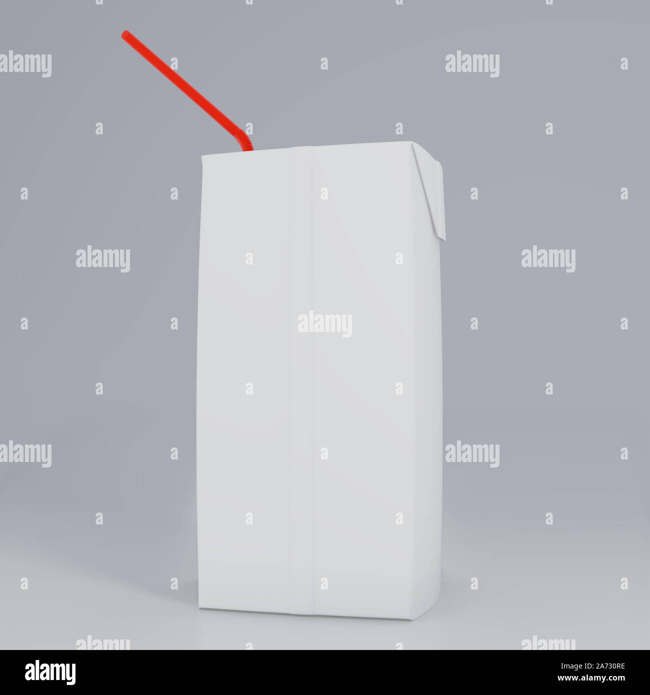 Blank juice boxes. Retail package mockup. 3d rendering Stock Photo - Alamy