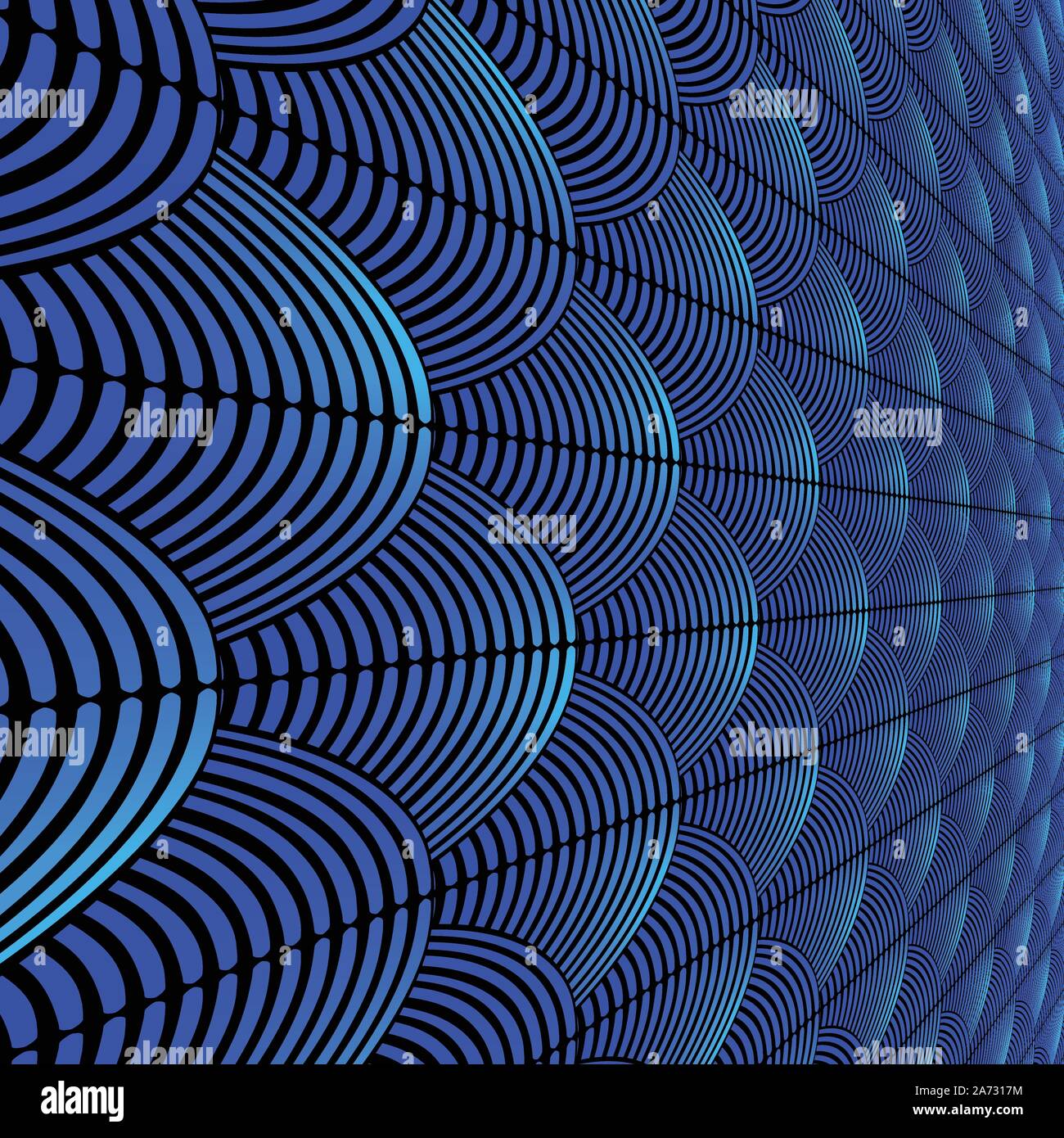 Feather styled background with curved lines styled as exotic bird ...