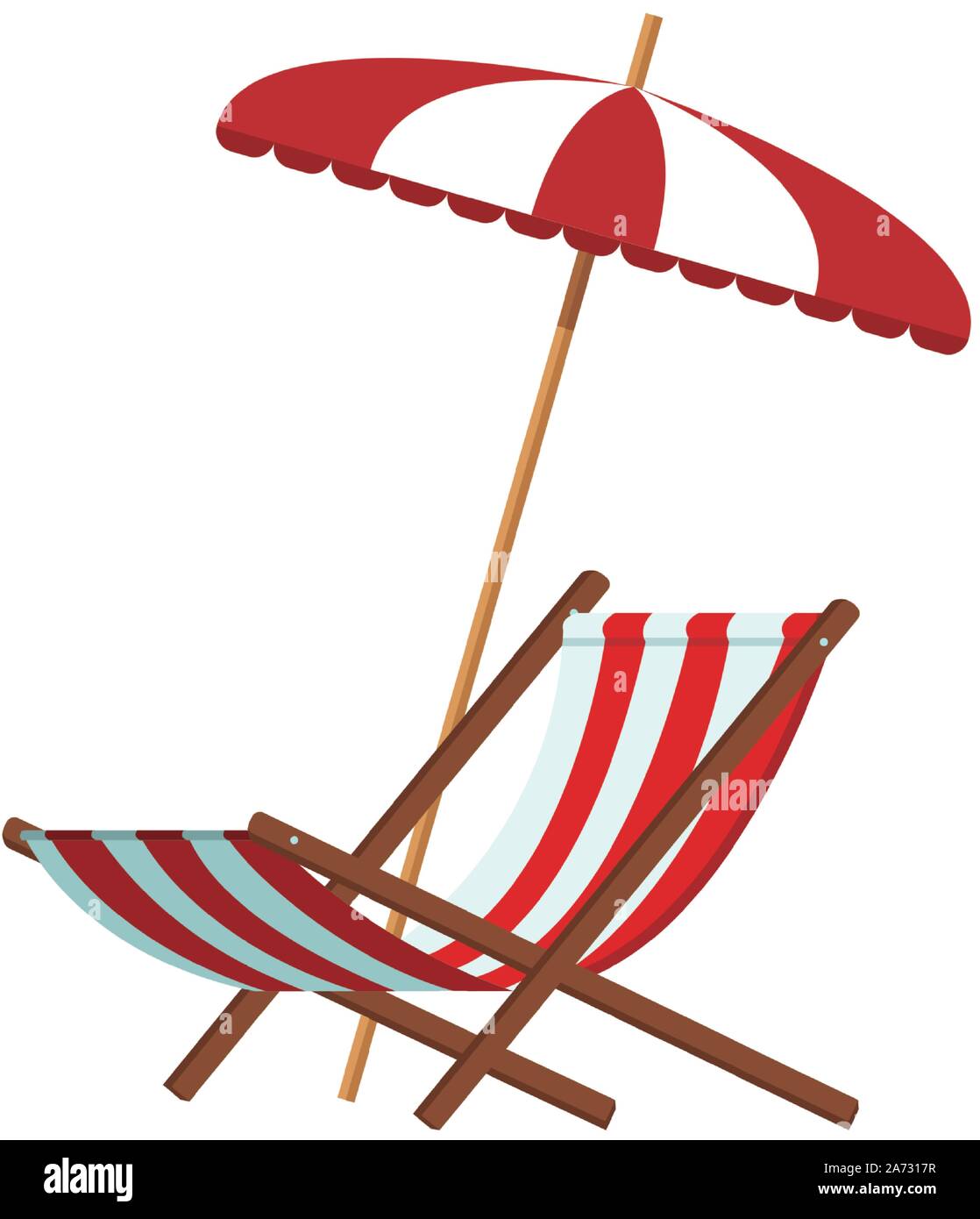 beach umbrella and chair, flat design Stock Vector Image & Art - Alamy