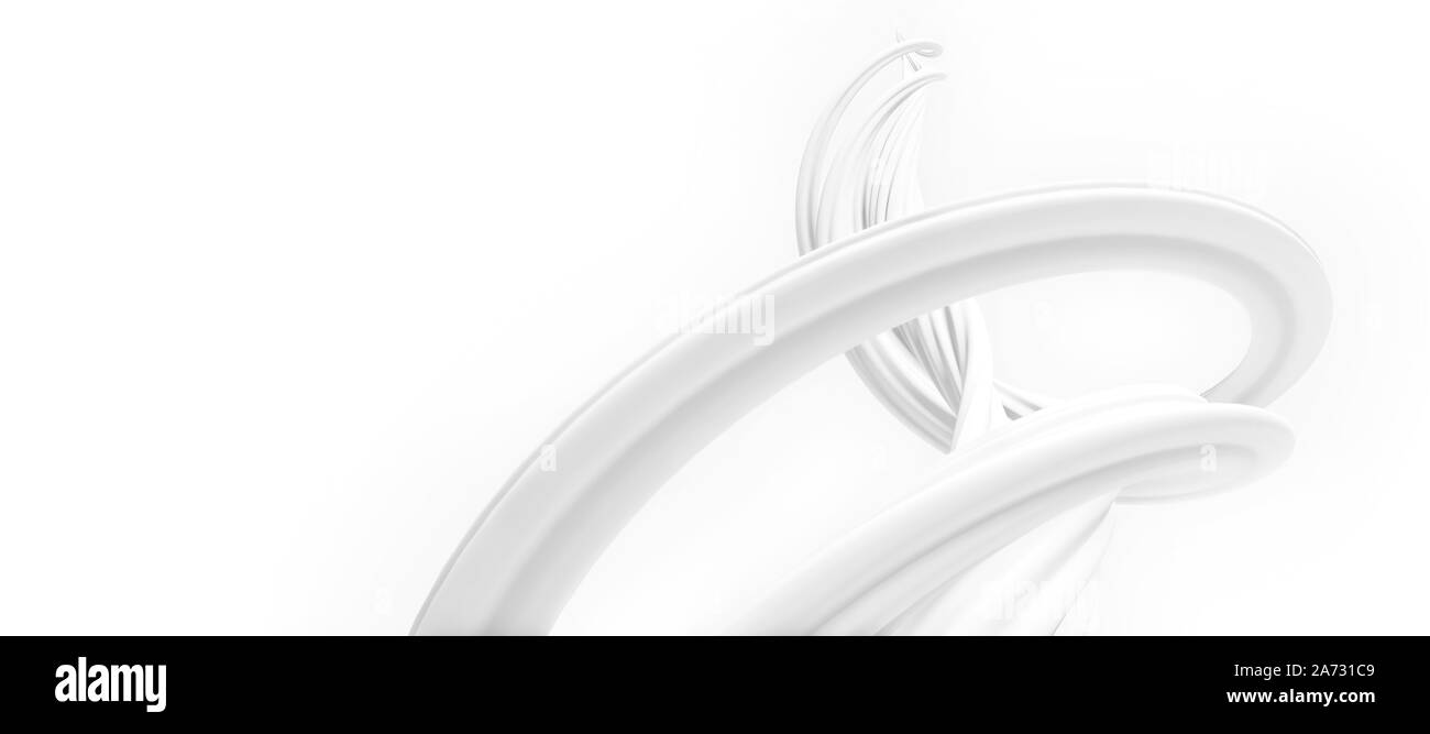 Abstract 3d geometric twist object Cut Out Stock Images & Pictures - Alamy