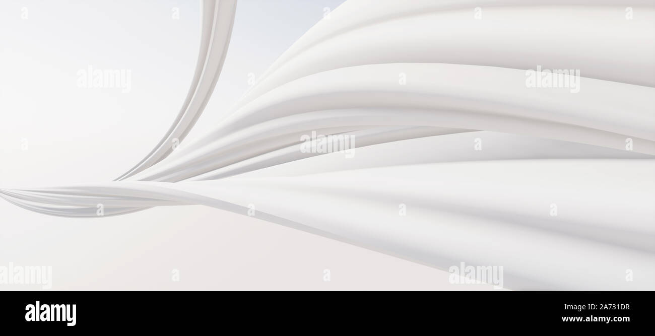 Colorful abstract panoramic background: geometric white matte curve ...