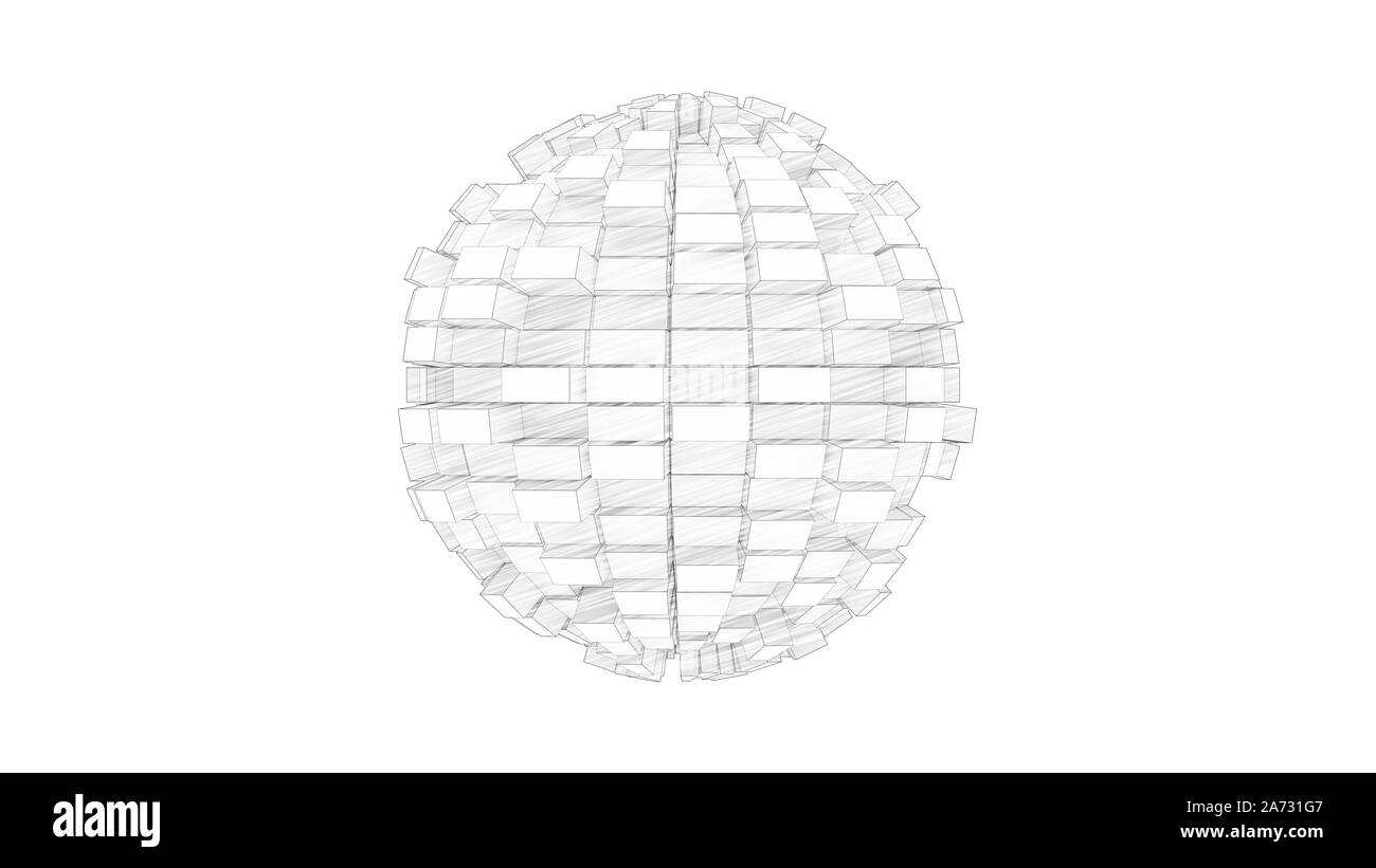 3d rendering of a sphere that looks like its exploding expanding Stock ...