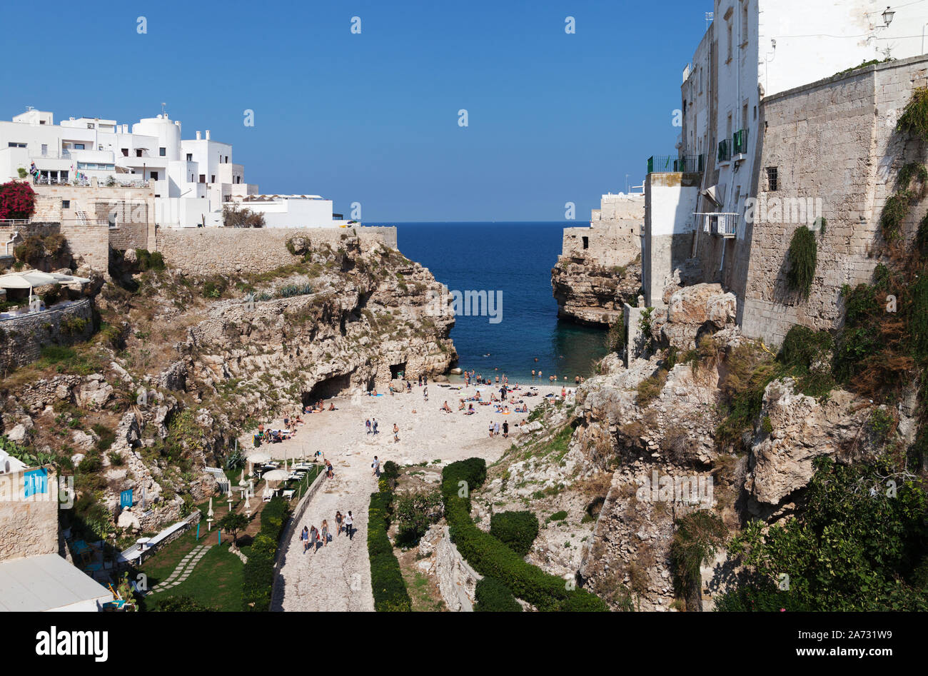 ITALY, POLIGNANO A MARE - OCTOBER 3: Polignano a Mare is a town located ...