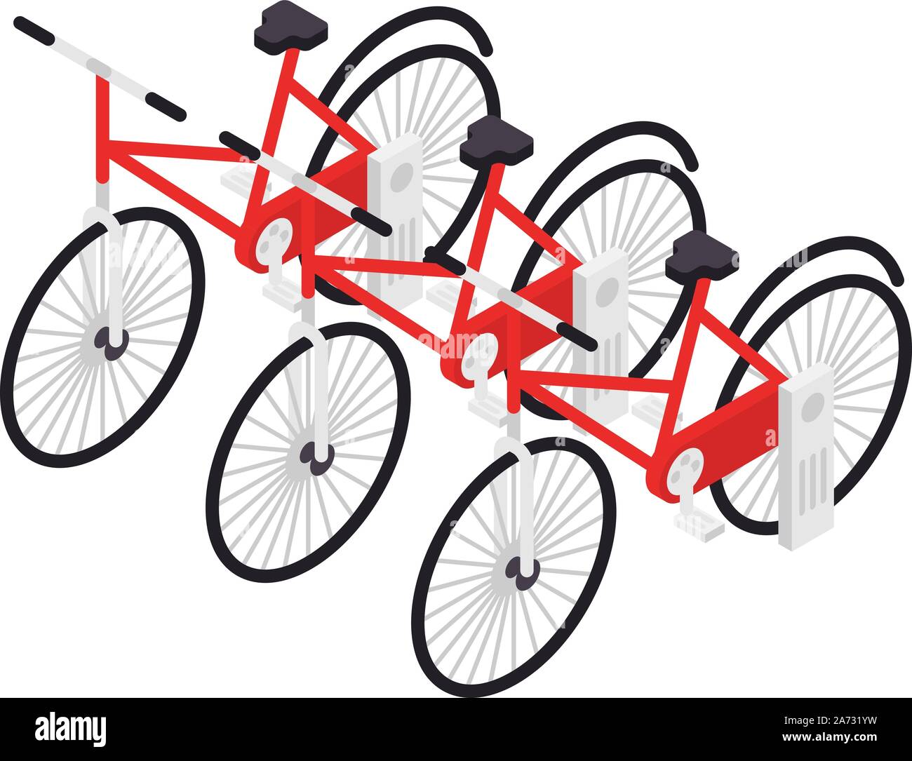 Public rental bikes Cut Out Stock Images & Pictures - Alamy