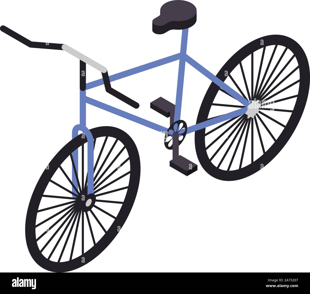 Blue bicycle icon, isometric style Stock Vector Image & Art - Alamy