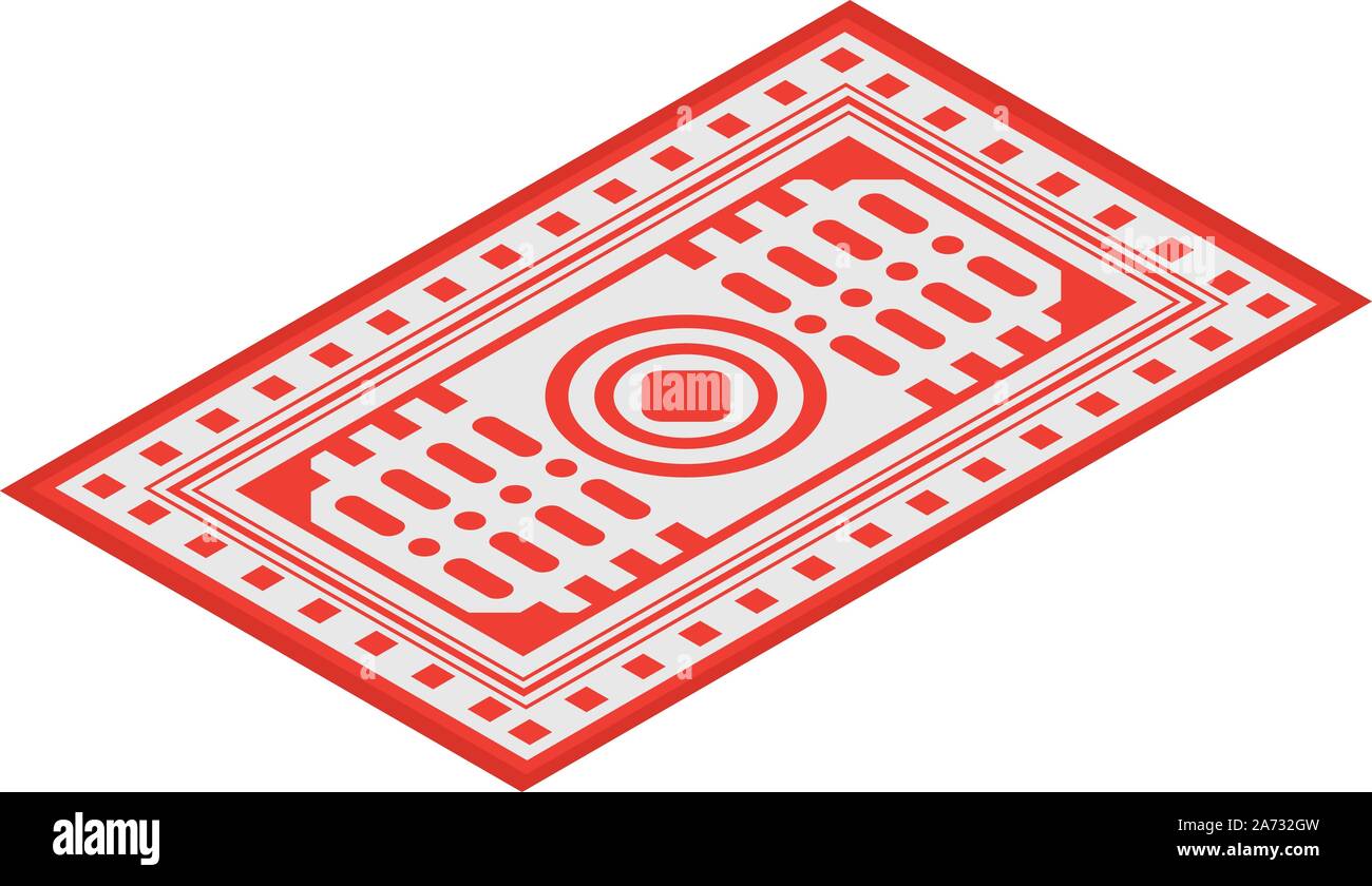 Old red persian carpet Stock Vector Images - Alamy