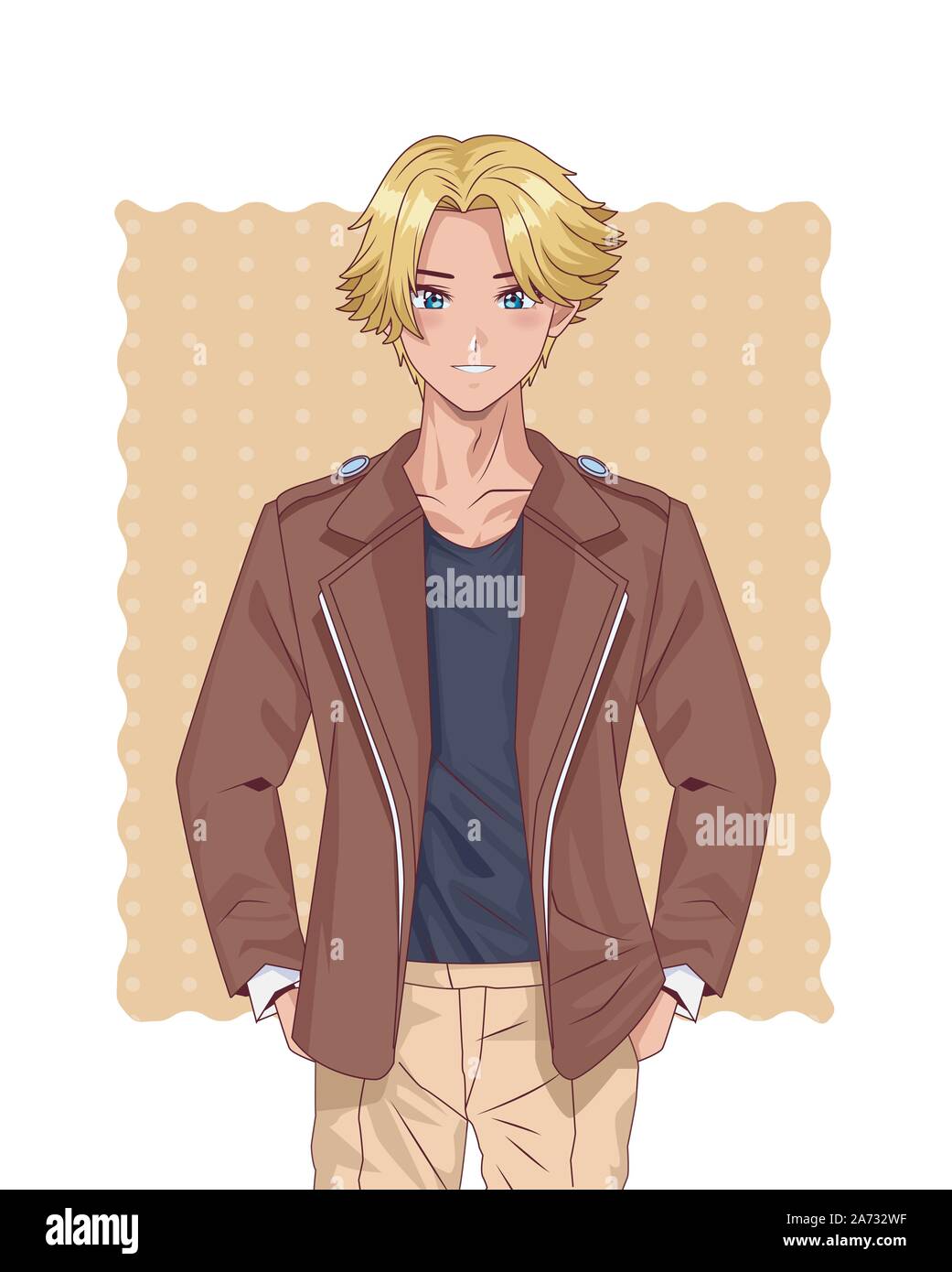 young blond boy hentai style character Stock Vector Image & Art - Alamy