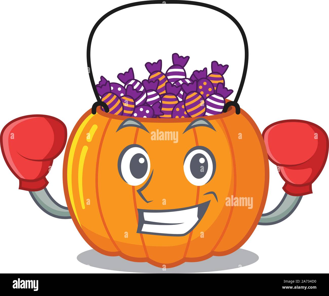 Boxing candy bucket in a cartoon jar Stock Vector Image & Art - Alamy
