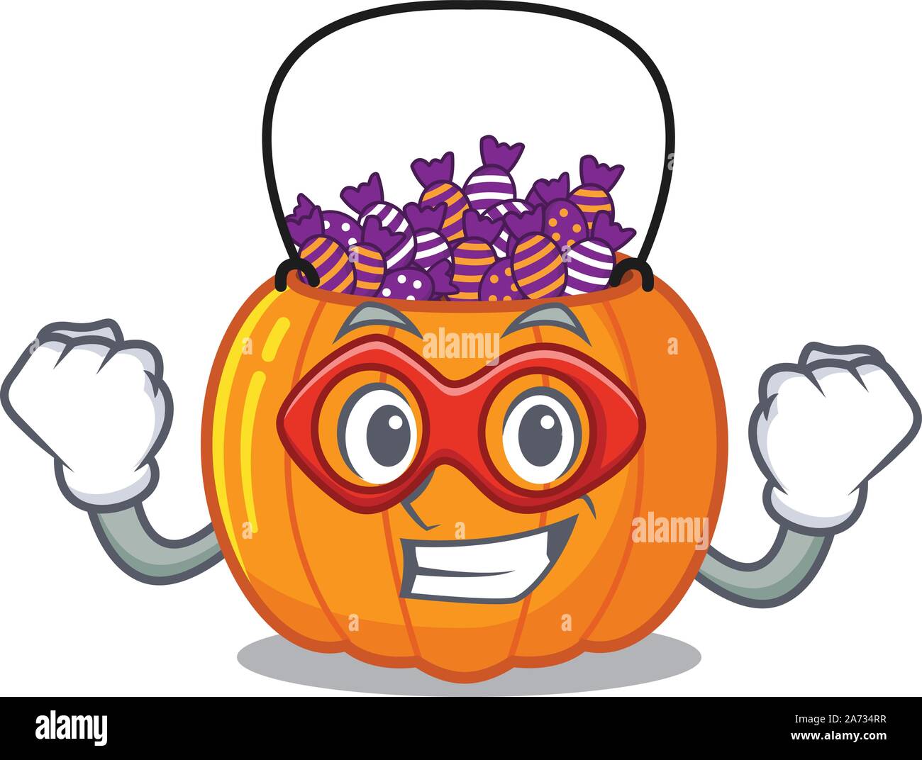 Super hero candy bucket isolated in the mascot Stock Vector Image & Art ...
