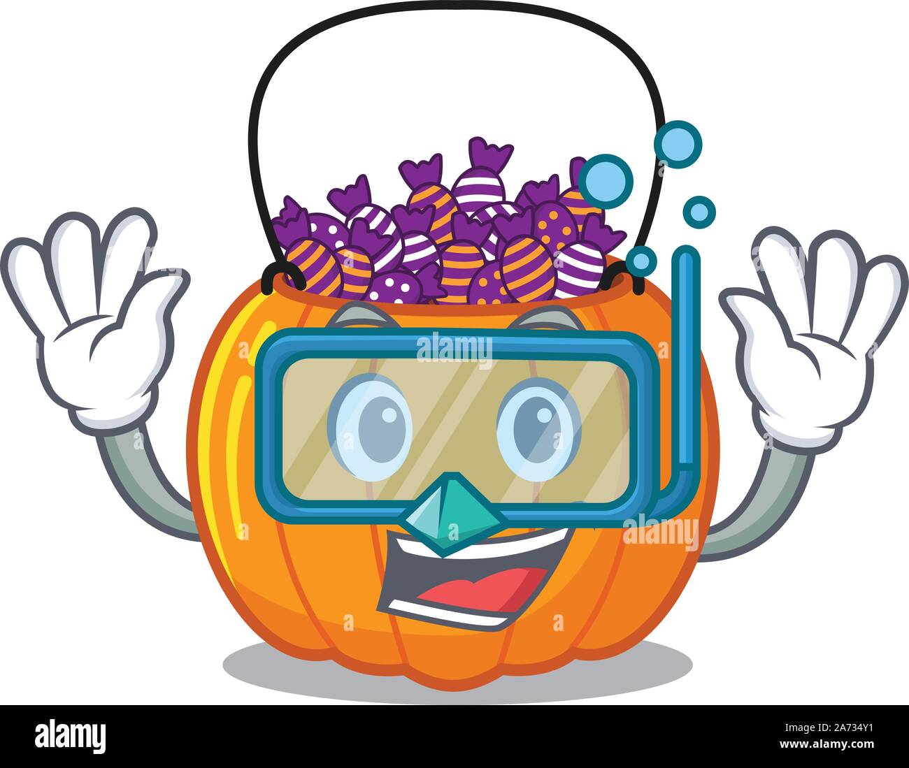 Pumpkin bucket candies Cut Out Stock Images & Pictures - Alamy