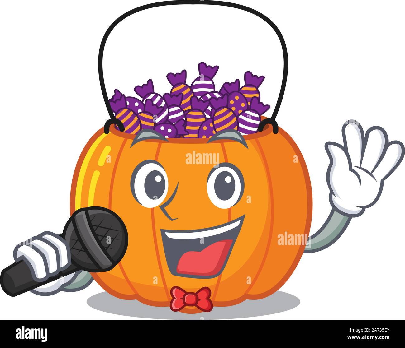 Singing candy bucket on with the character Stock Vector Image & Art - Alamy