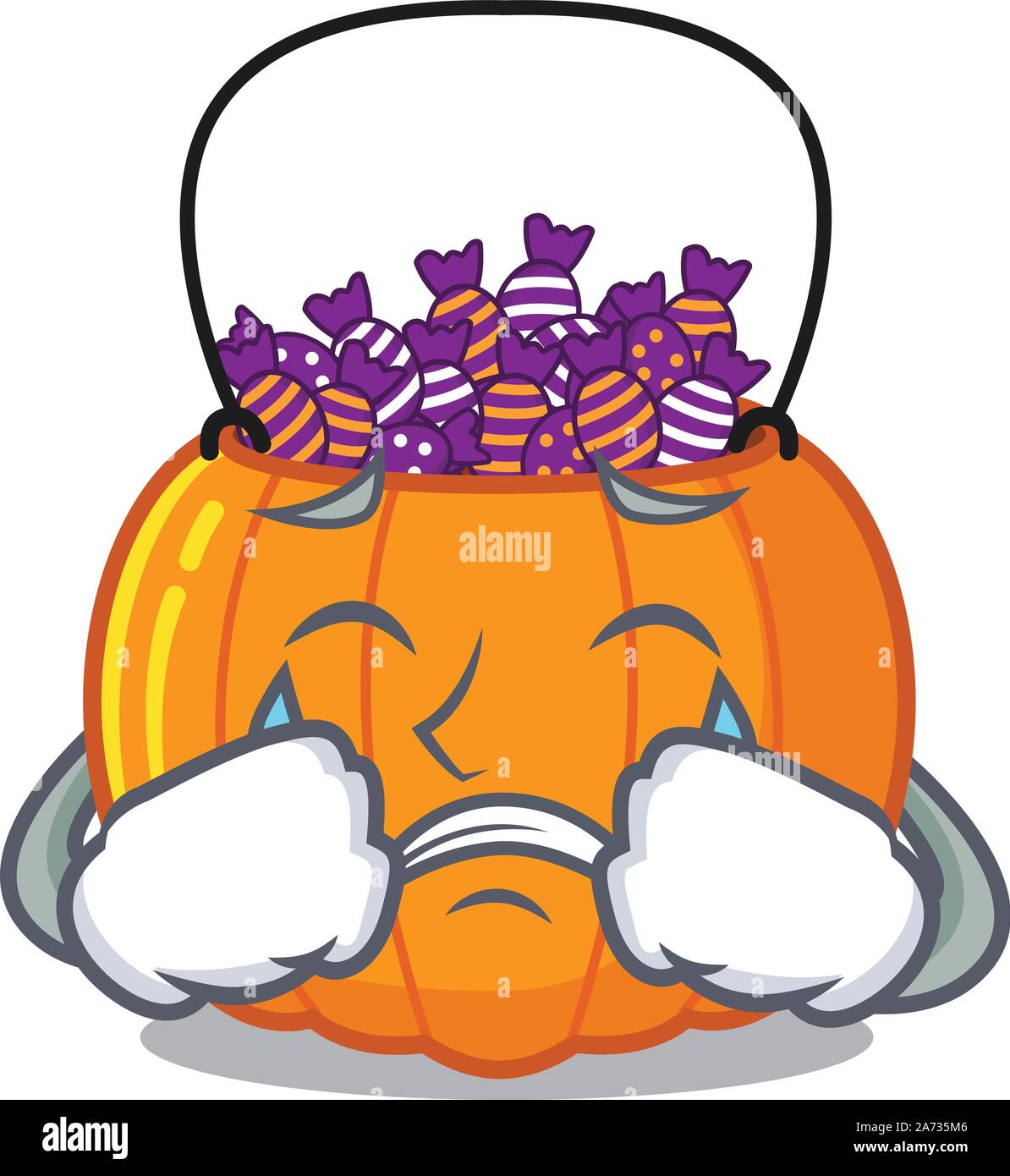 Crying candy bucket on with the character Stock Vector Image & Art - Alamy